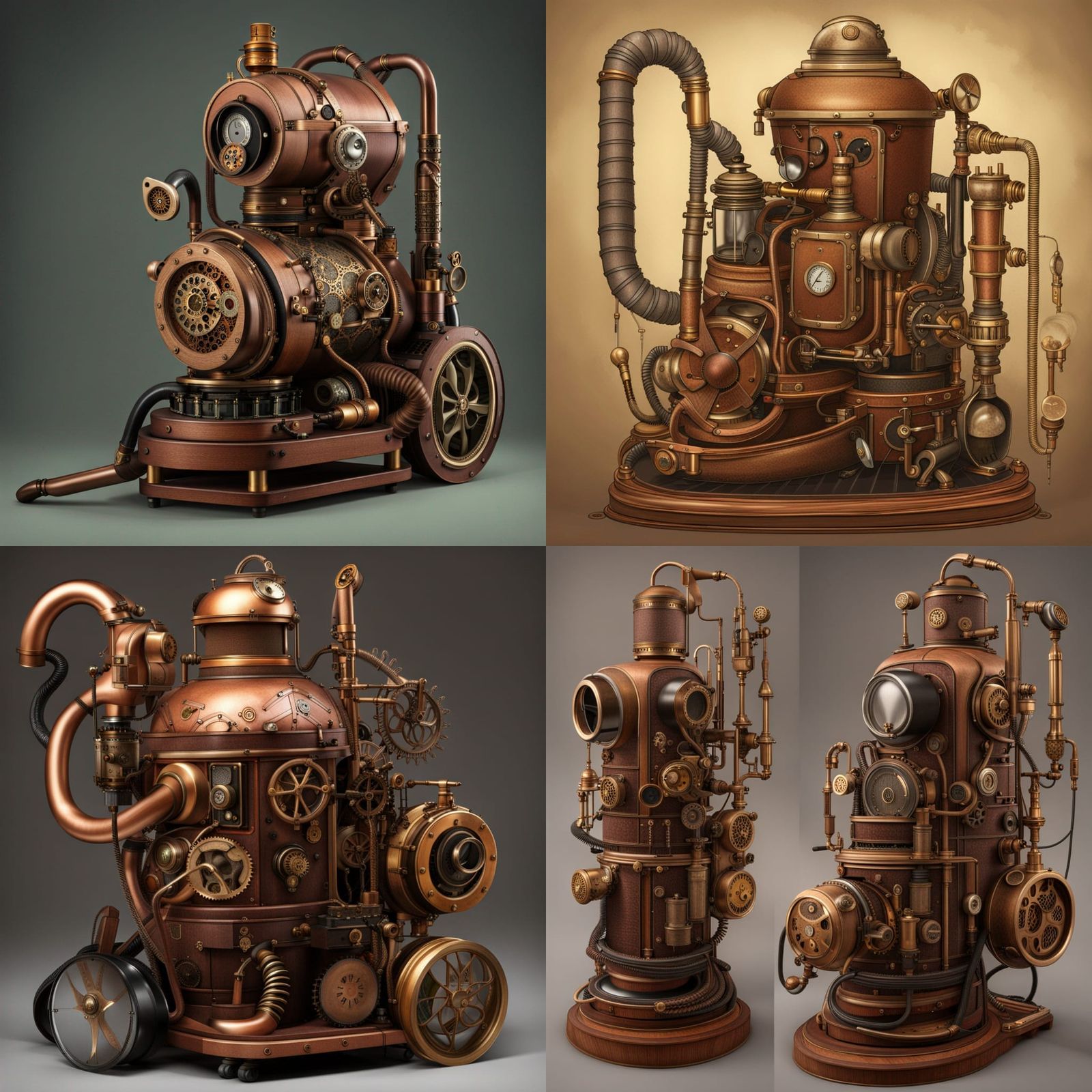 Steampunk vacuum cleaner - AI Generated Artwork - NightCafe Creator
