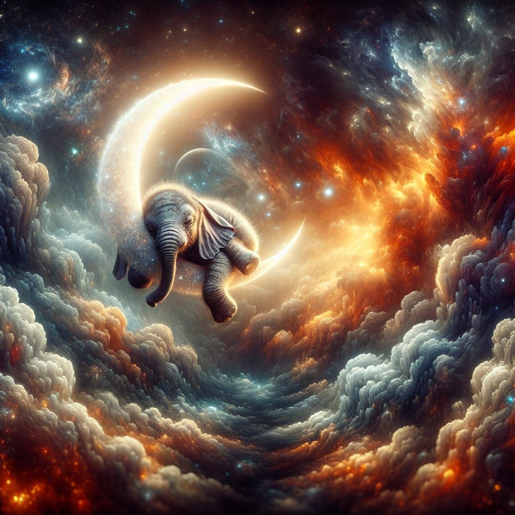 raw photo of A detailed sleepy cute baby elephant laying on the ...