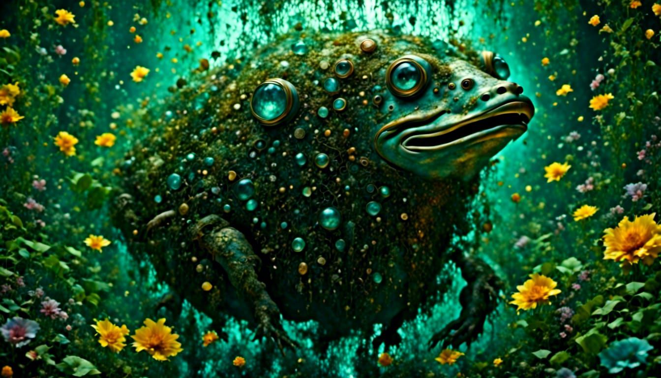Alien Rain Frog - AI Generated Artwork - NightCafe Creator