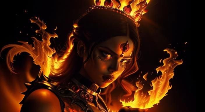 Fire Elemental Queen - AI Generated Artwork - NightCafe Creator