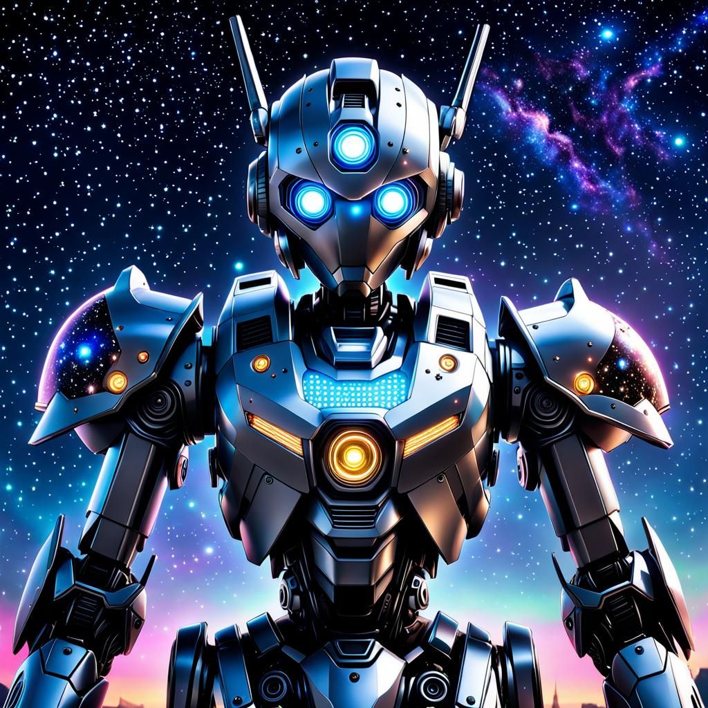 Cosmic Robot - AI Generated Artwork - NightCafe Creator