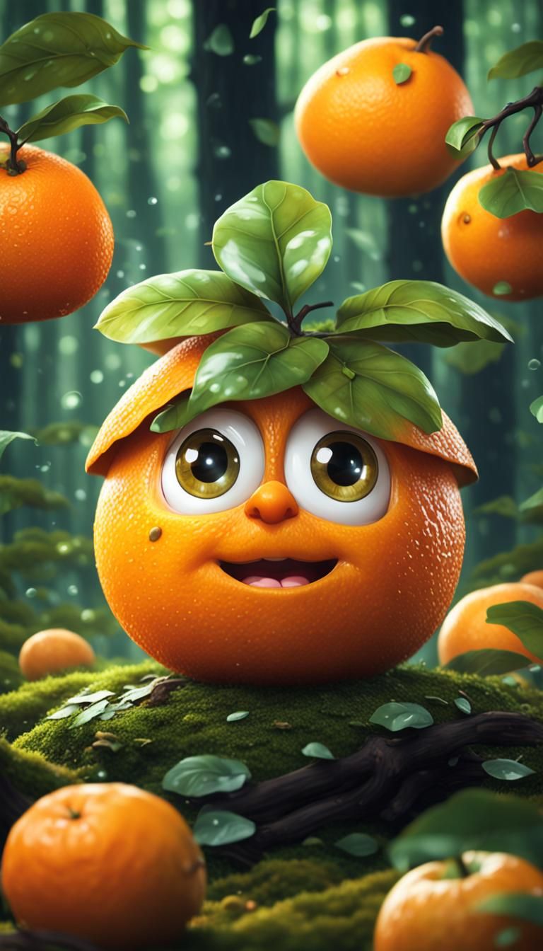 cute little orange - AI Generated Artwork - NightCafe Creator