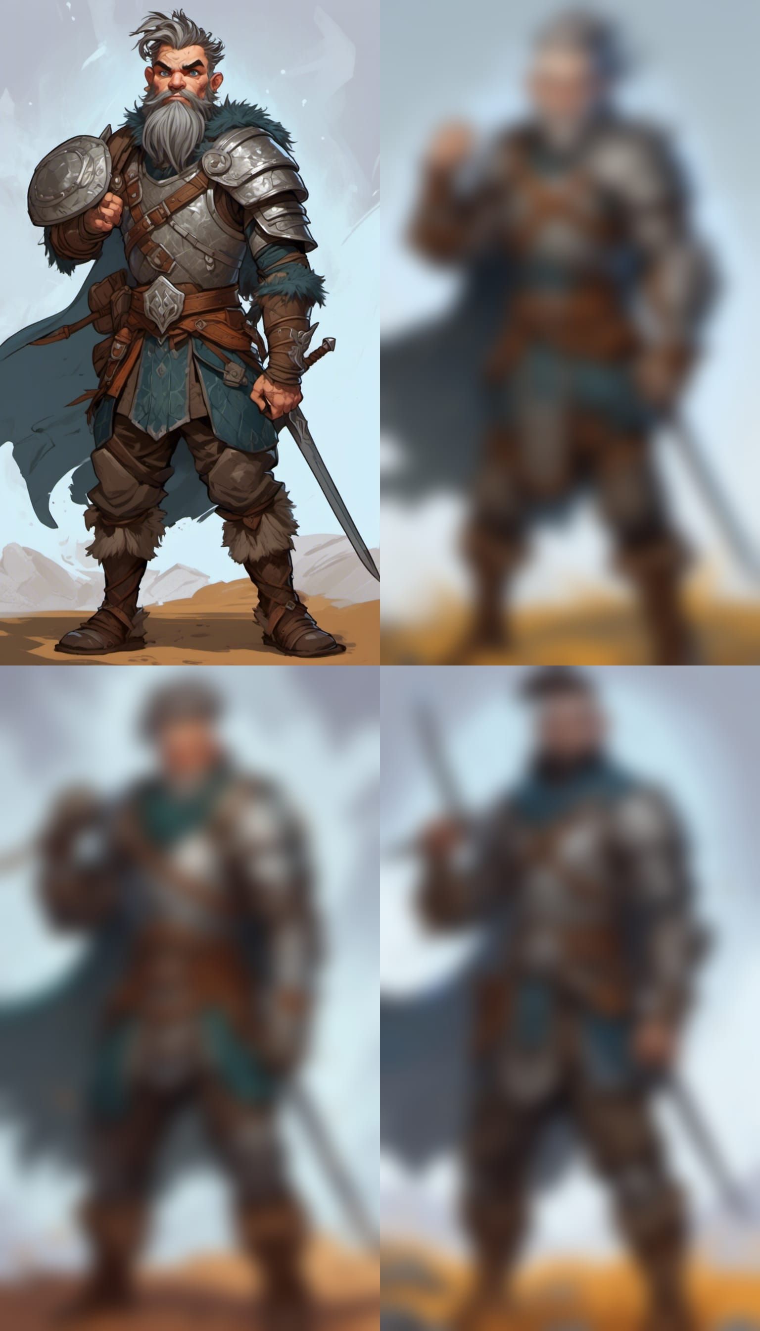 young male fighter. A fantasy dwarf with marbled, stone-like gray skin ...