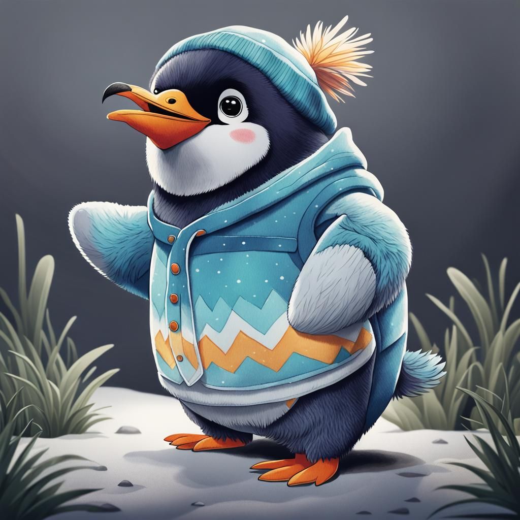 Happy Penguin - AI Generated Artwork - NightCafe Creator