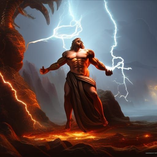 Zeus the god of lightning - AI Generated Artwork - NightCafe Creator