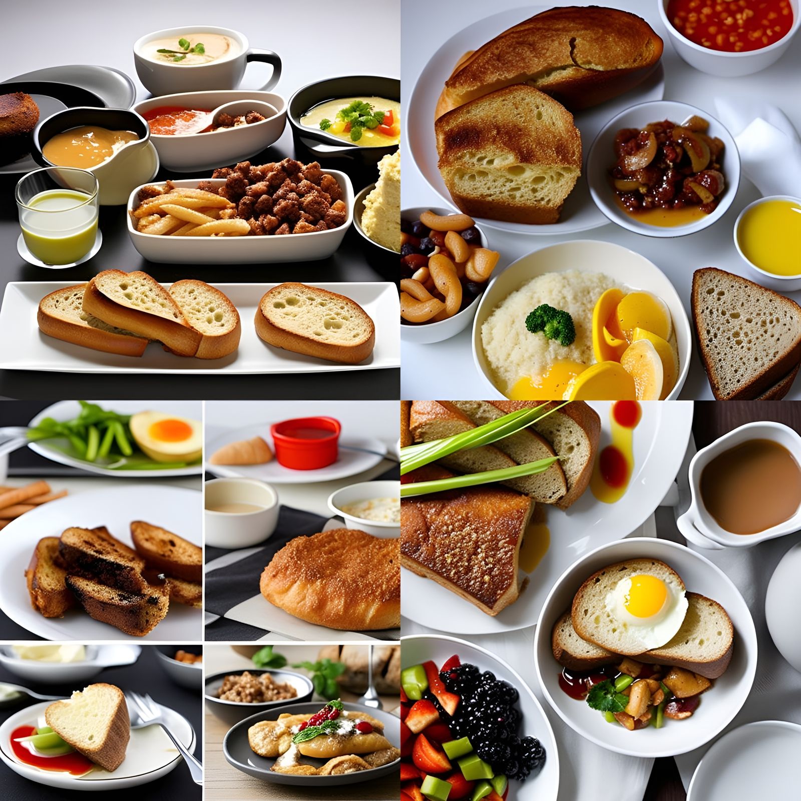 Food - grid - AI Generated Artwork - NightCafe Creator