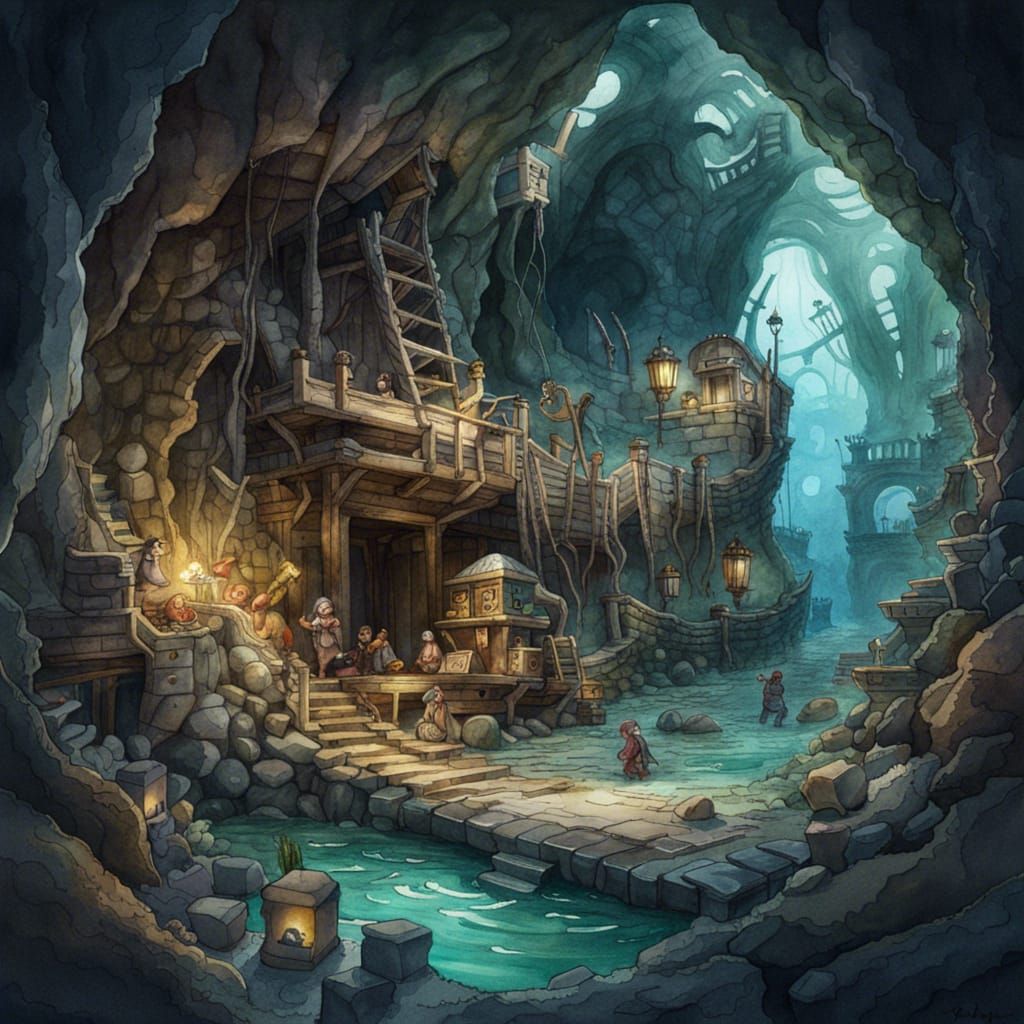 Fantasy Cave Hideout - AI Generated Artwork - NightCafe Creator