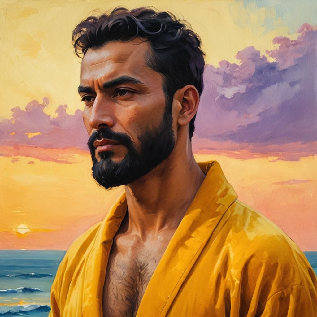 Hasib Karam, a handsome, friendly man with an excellent beard - AI Generated Artwork - NightCafe ...