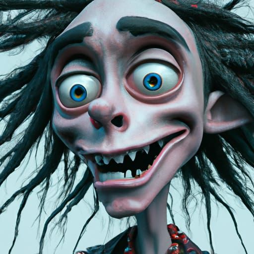"Personification Of scary Tim Burton’s Comics Art, 8K, Art By Disney ...