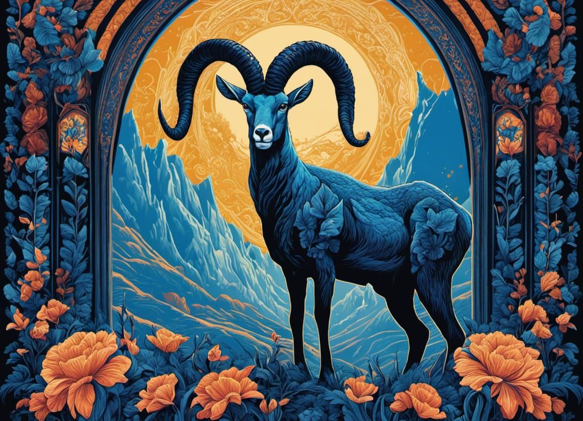 blue ibex - AI Generated Artwork - NightCafe Creator