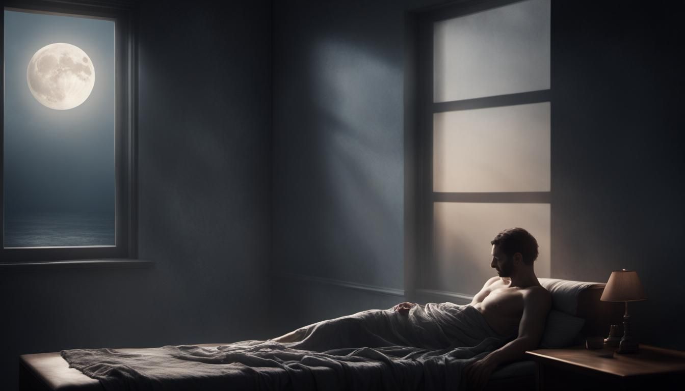 Night. The moon. Thinking about the past. - AI Generated Artwork ...