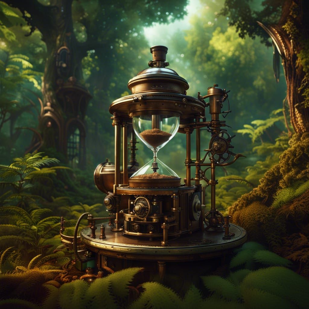 A steampunk hourglass coffee-machine - AI Generated Artwork - NightCafe ...