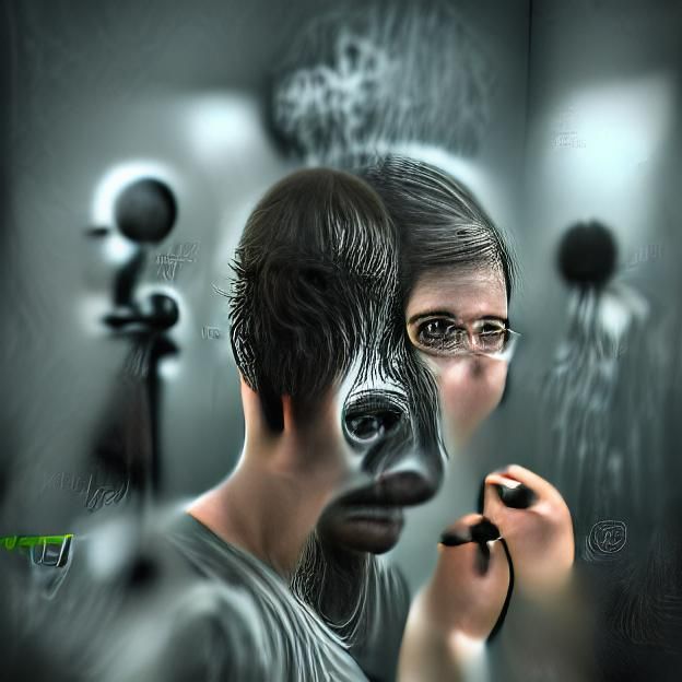 Distorted self image - AI Generated Artwork - NightCafe Creator
