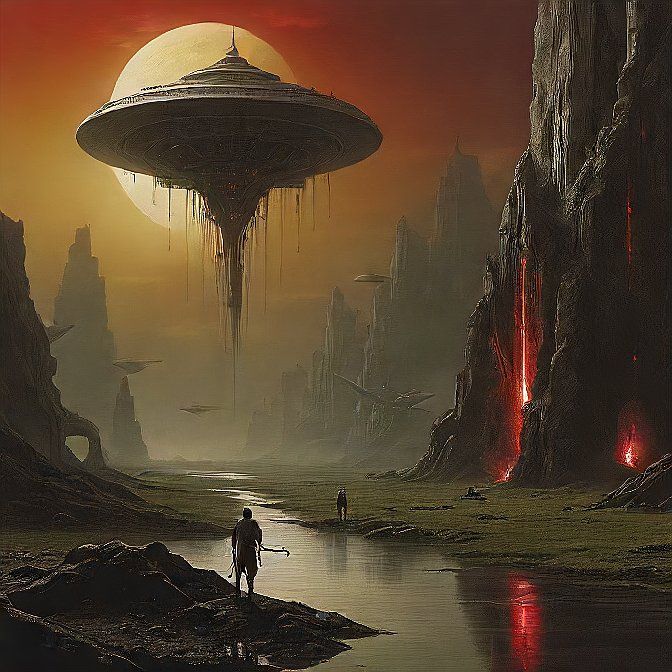 Alien - visitor. - AI Generated Artwork - NightCafe Creator