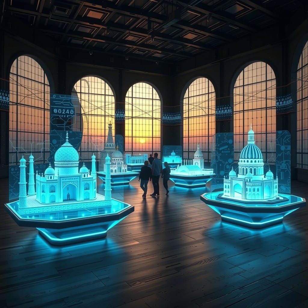 Holographic architecture - Futuristic Holographic Exhibits i...