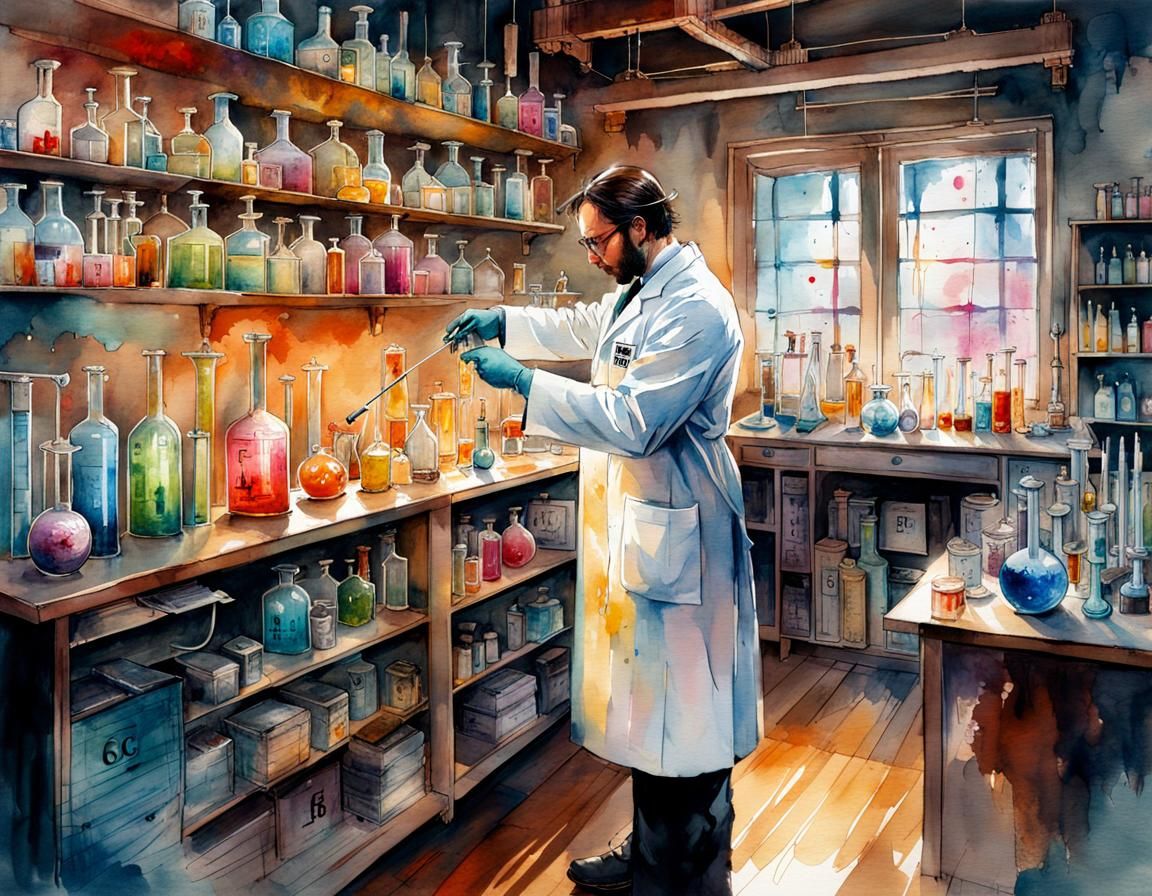 Scientist Wielding the Elements - AI Generated Artwork - NightCafe Creator