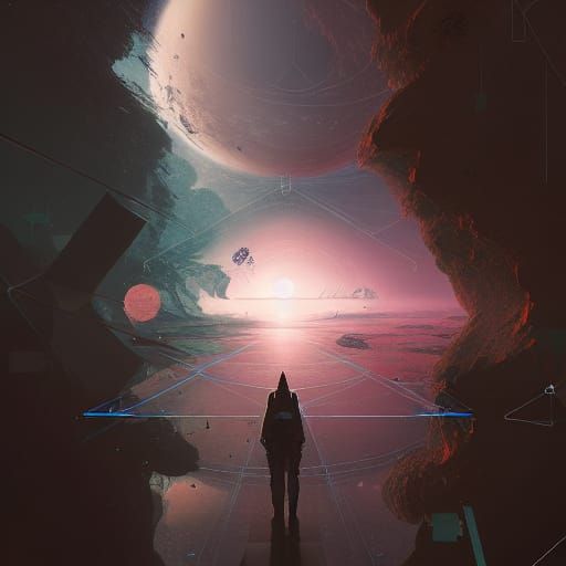 the centered shot of the complexity and geometric expansion of the ...