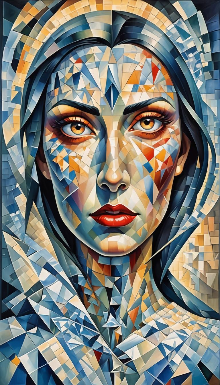 Woman monster with glowing eyes with ice skin realistic masterpiece ...