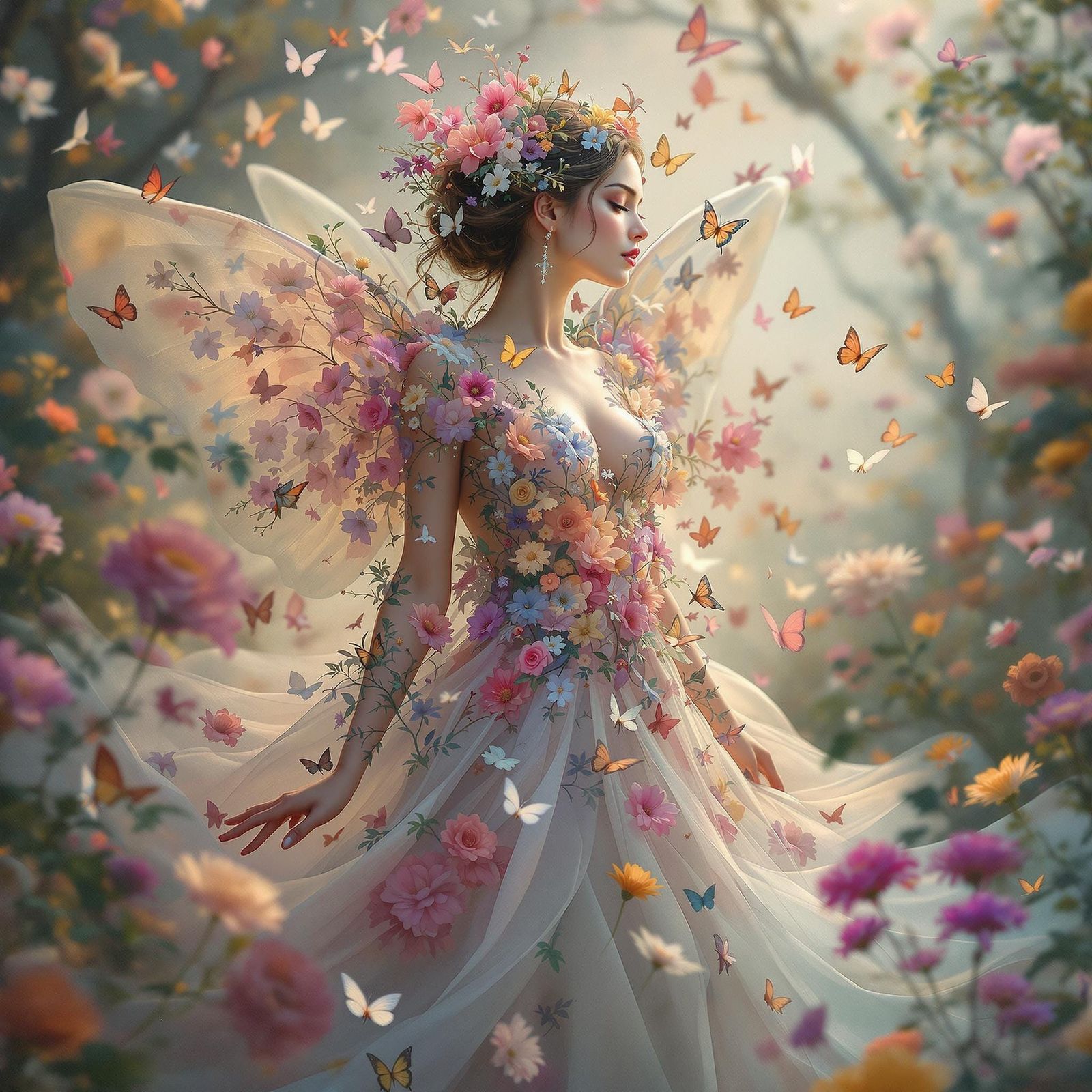 Butterfly goddess - Ethereal Goddess Blooms into a Whimsica...