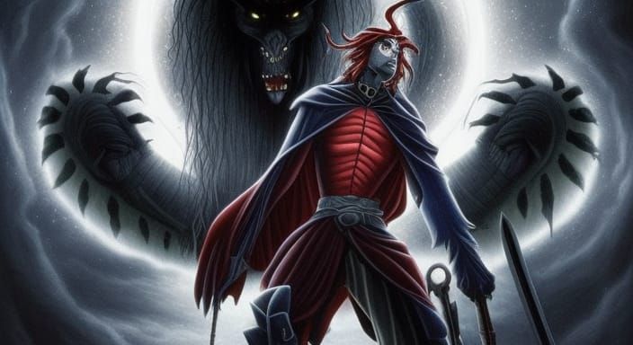 "The Man is Too Strong" epic neo-primitism masterpiece by Tim Burton ...