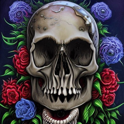 Skull - AI Generated Artwork - NightCafe Creator