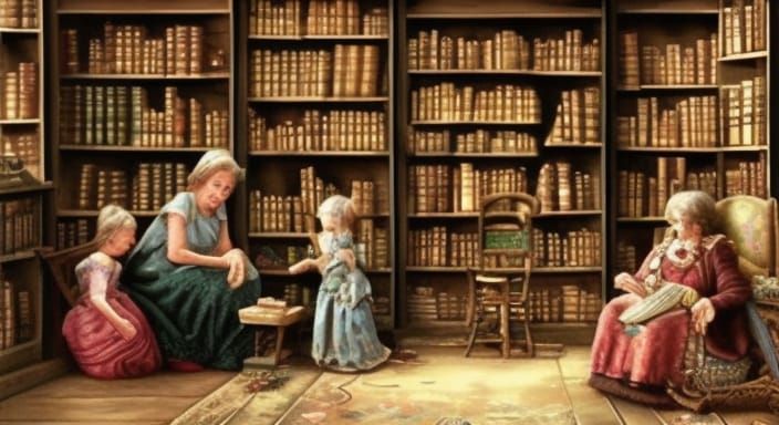 in the library 2 - AI Generated Artwork - NightCafe Creator