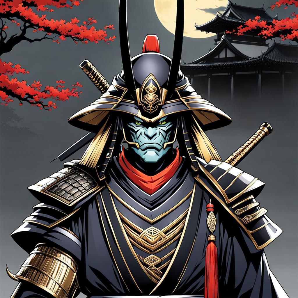 Samurai alien - AI Generated Artwork - NightCafe Creator