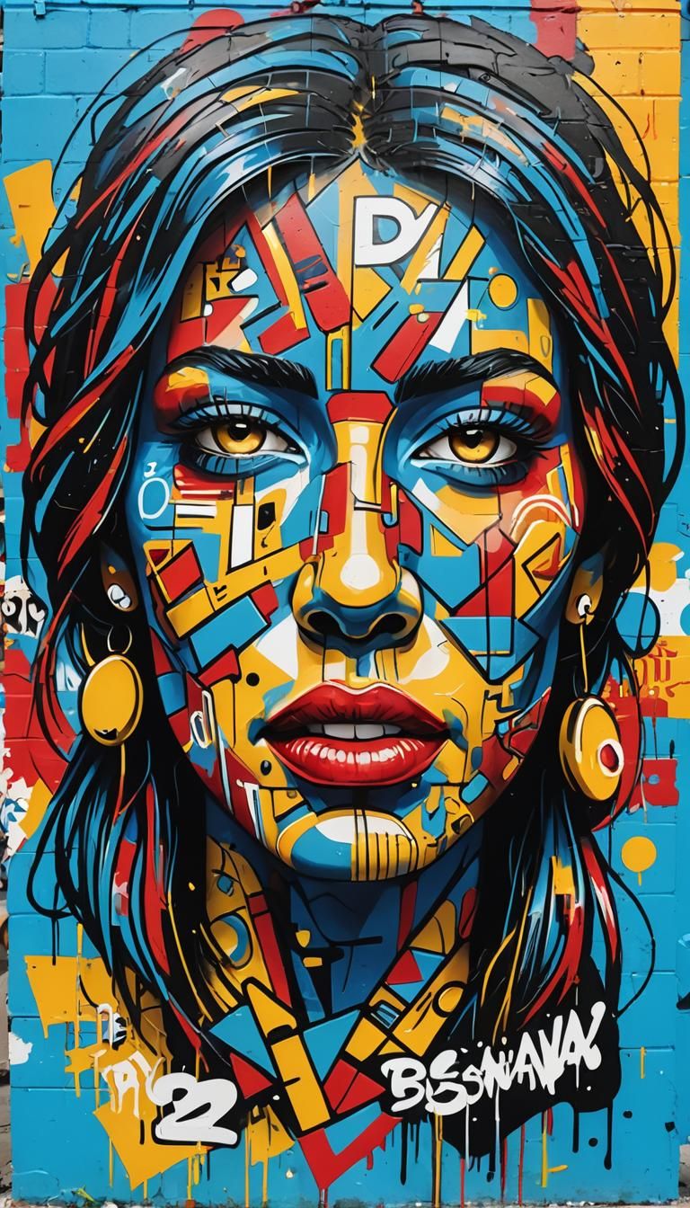 Abstract street art design - AI Generated Artwork - NightCafe Creator