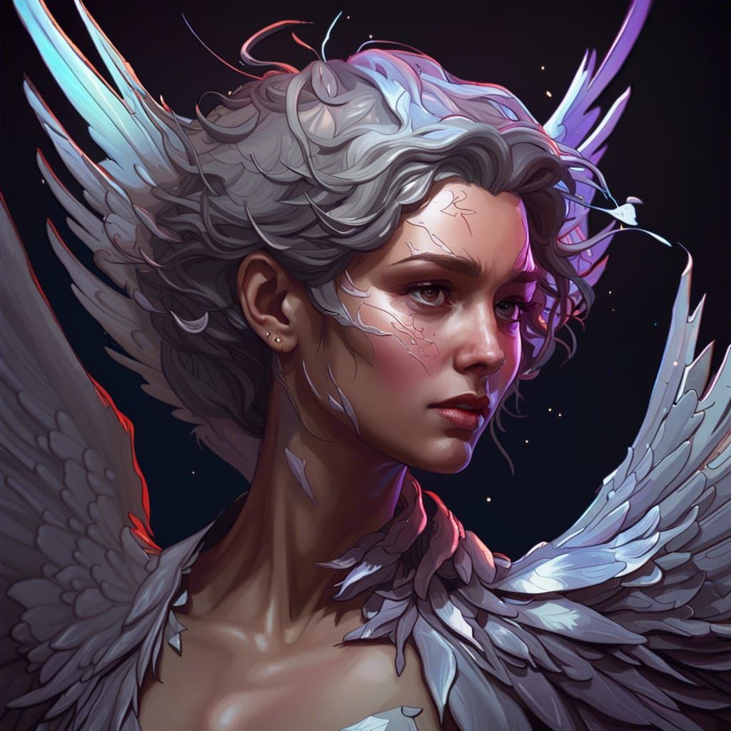 Fallen Angel - AI Generated Artwork - NightCafe Creator