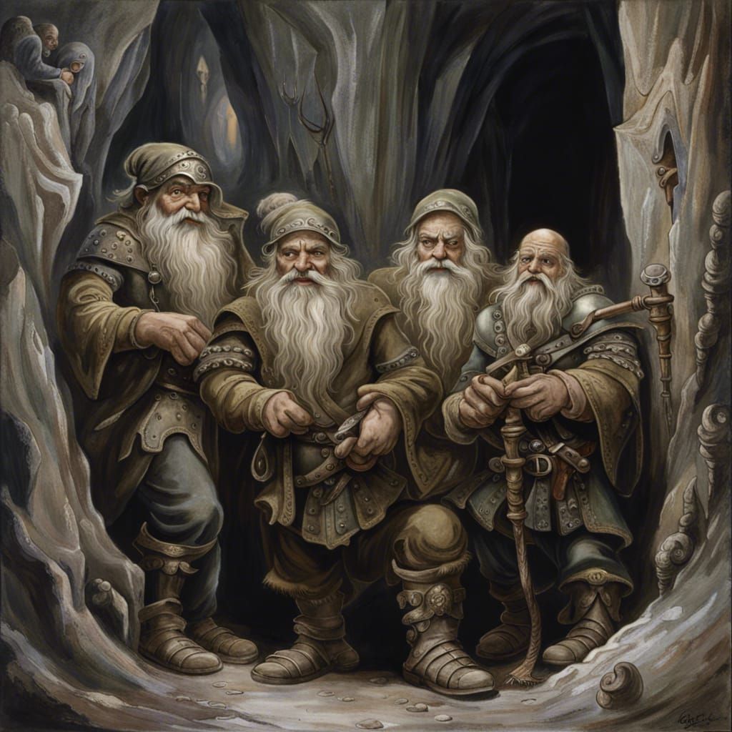 Dwarves in the Mines of Moria - AI Generated Artwork - NightCafe Creator