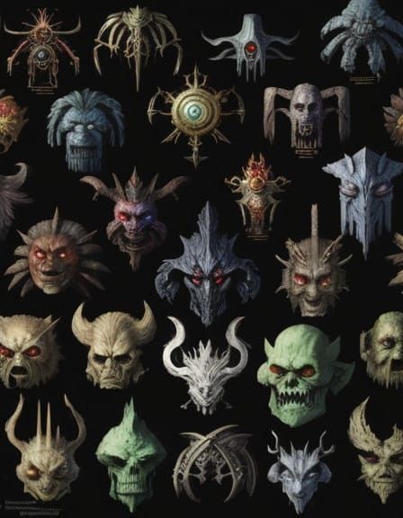 Monstrous Compendium in Path of Exile Style - AI Art