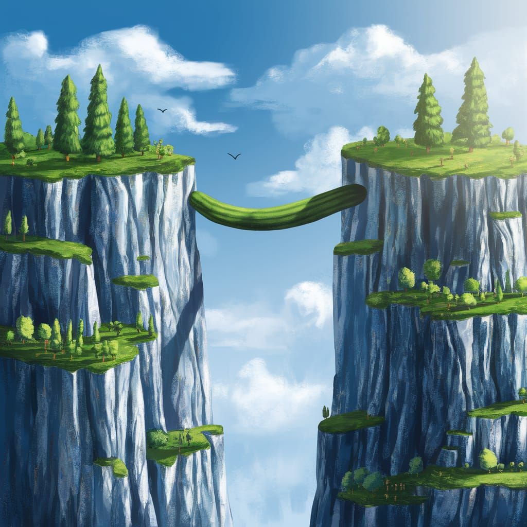 Cucumber bridge - Surreal Landscape with Cucumber Bridge in ...