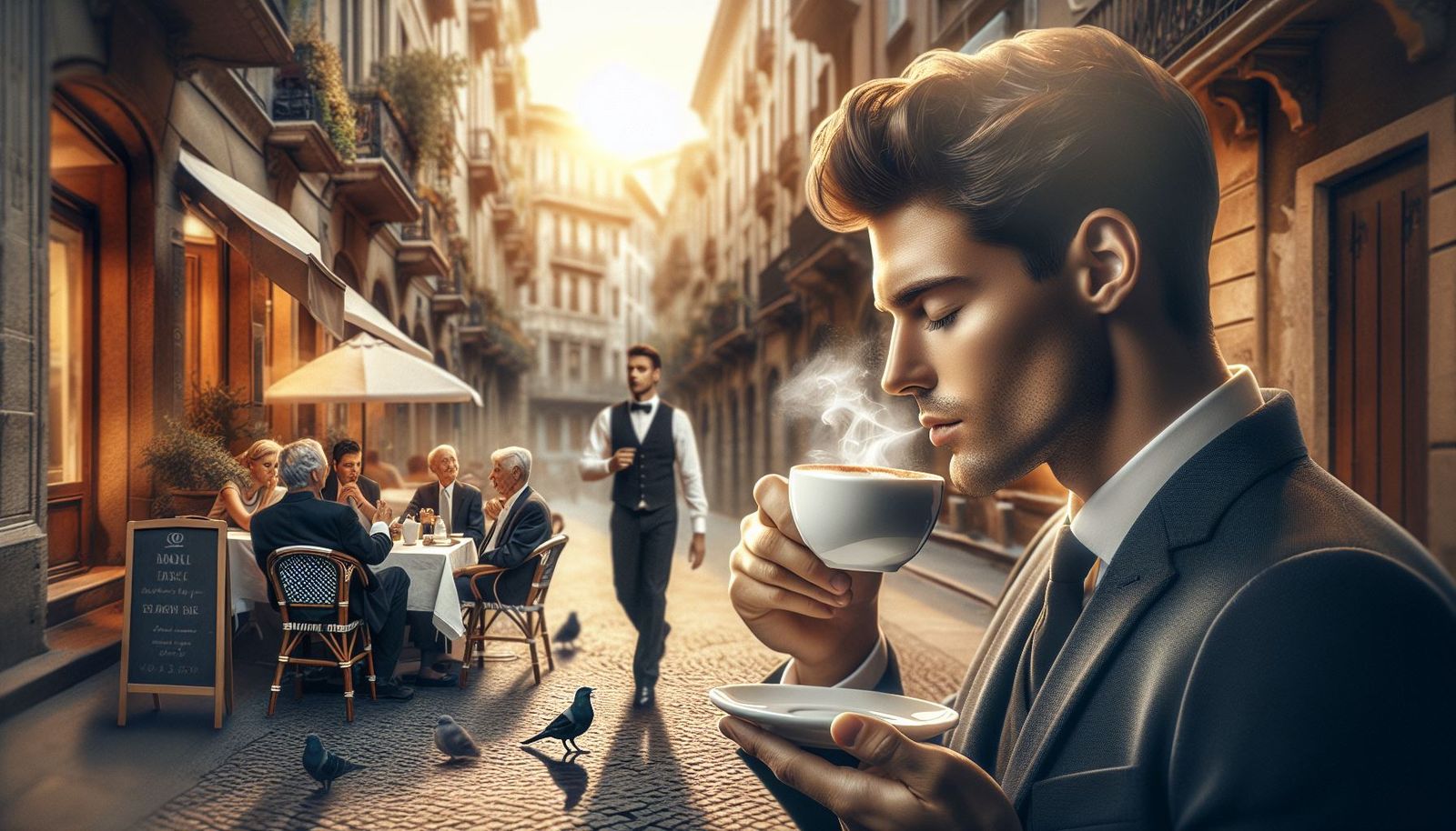 Coffee scene - AI Generated Artwork - NightCafe Creator