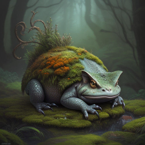 Enchanting Fantasy Toad in Whimsical Woodland Scen... - AI Art