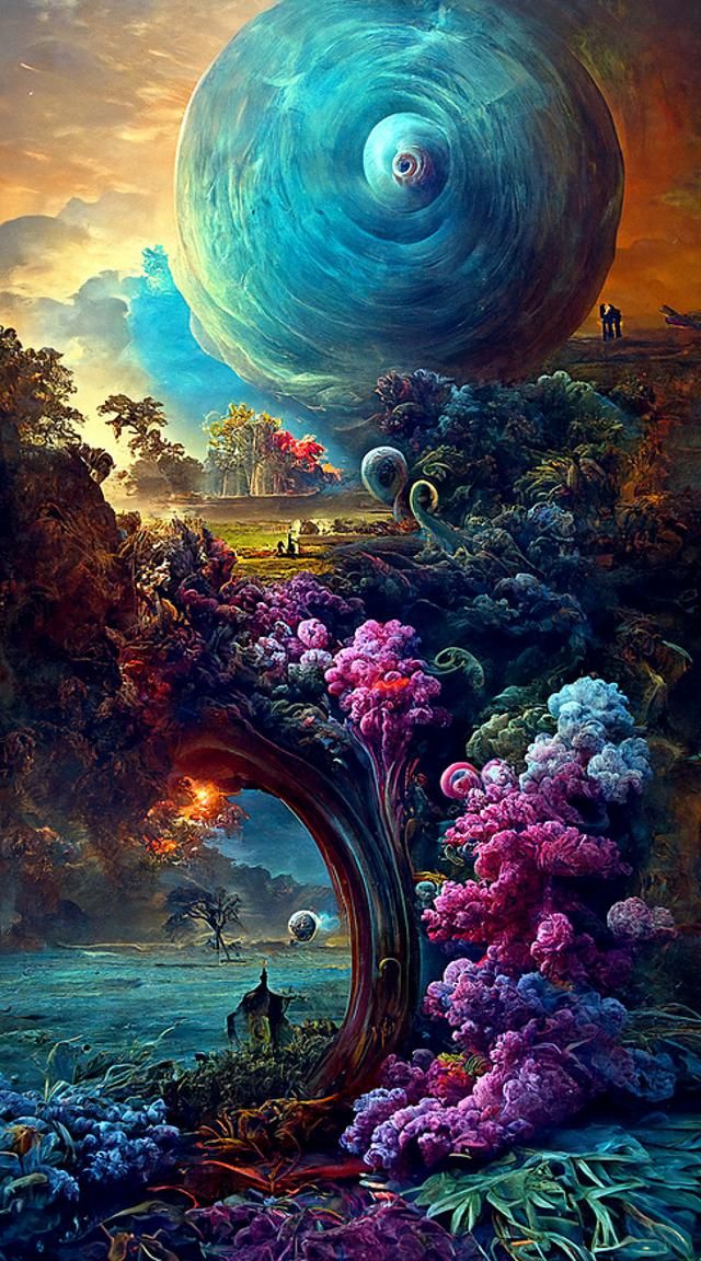 A beautifully strange painting by Benoit B. Mandelbrot, Martin Johnson ...