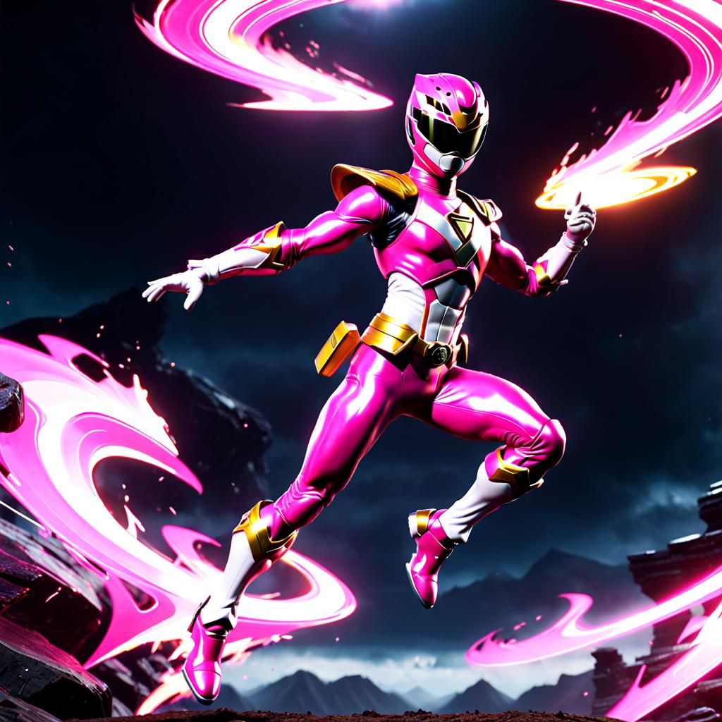 The Pink Power Ranger - AI Generated Artwork - NightCafe Creator