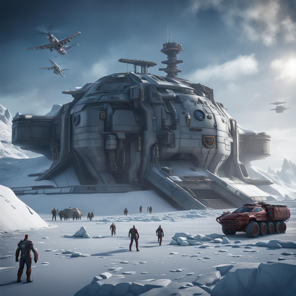 shield organization avengers base and operations in the south pole - AI ...