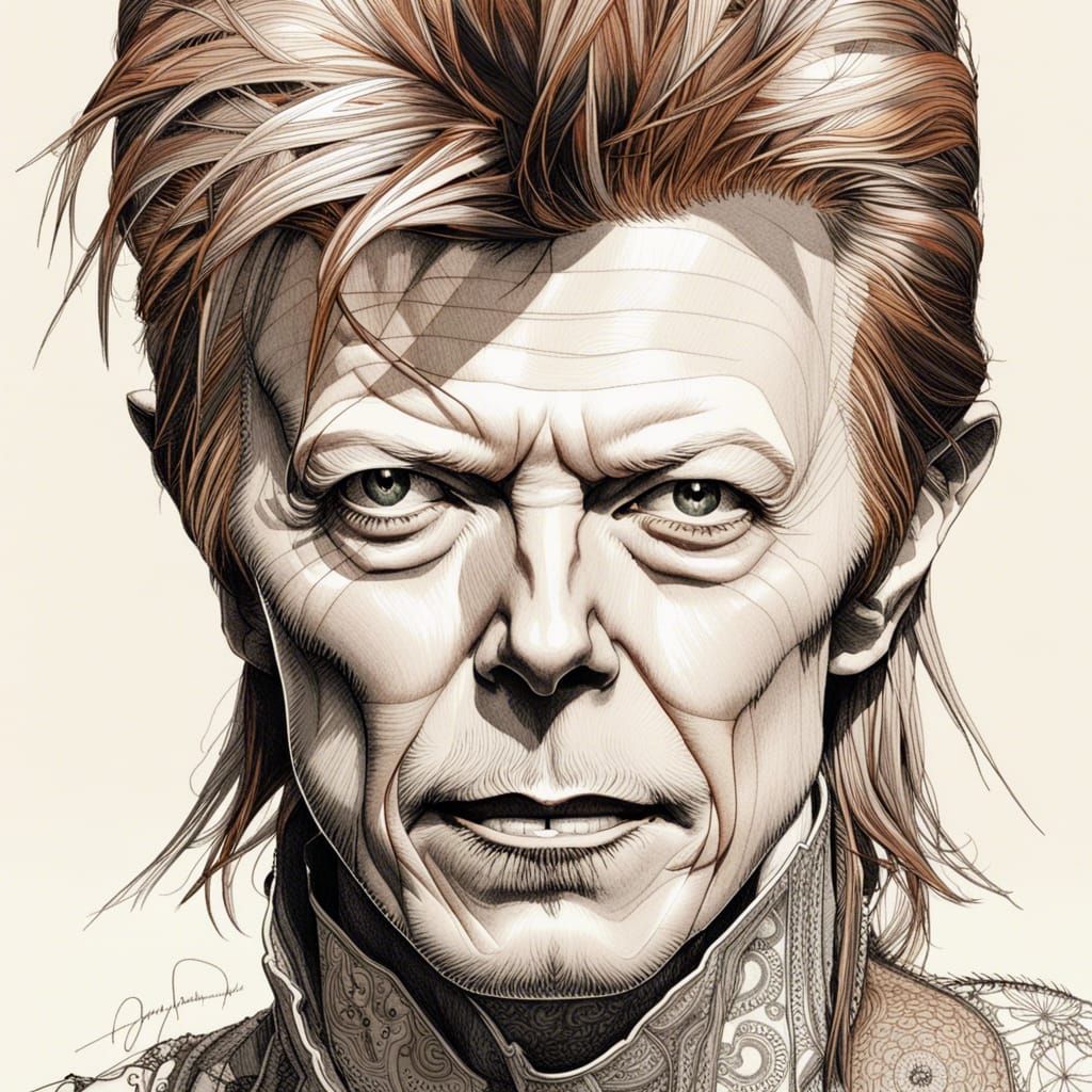 Singer David Bowie - AI Generated Artwork - NightCafe Creator