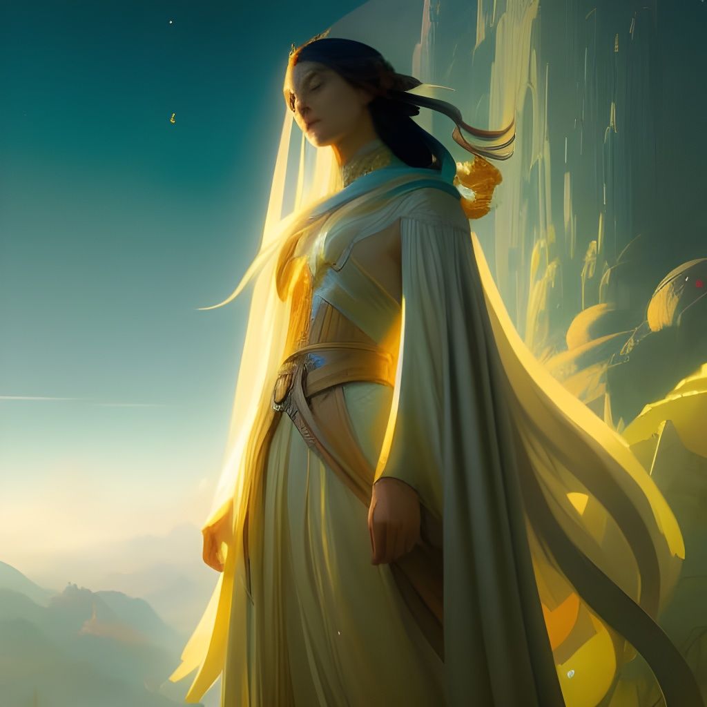 Galactic exploration: encounter with angelic creatures - AI Generated ...