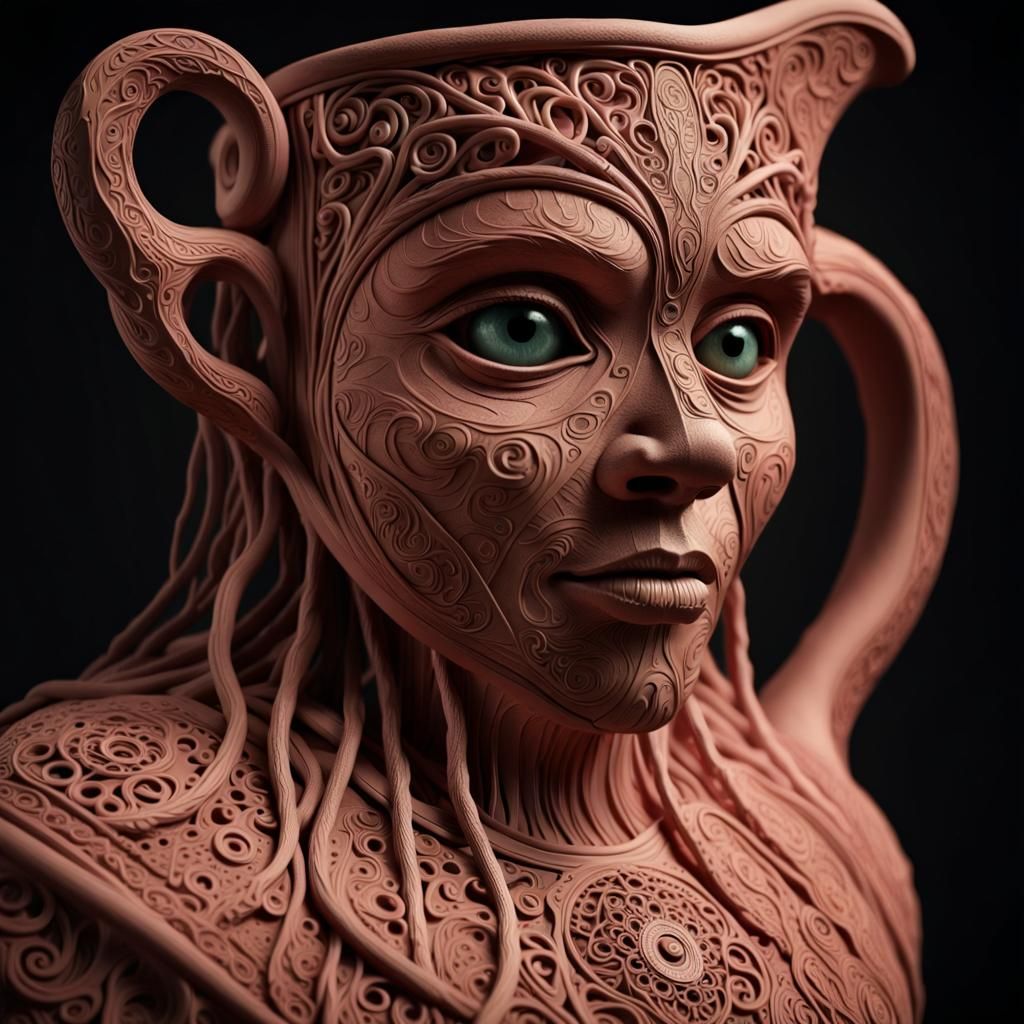 Clay Pitcher - AI Generated Artwork - NightCafe Creator