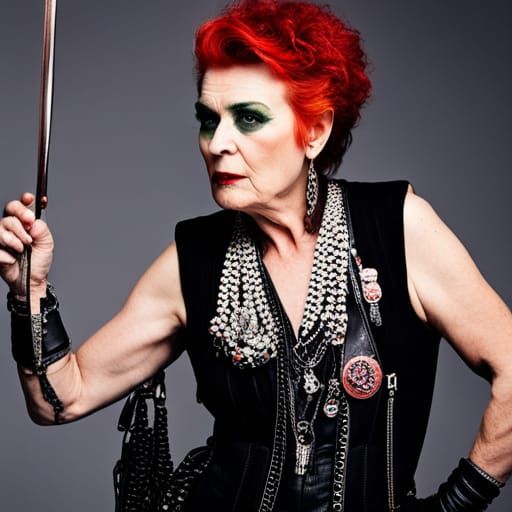 Punk old lady - AI Generated Artwork - NightCafe Creator