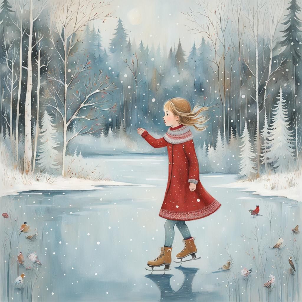 Ice skating - AI Generated Artwork - NightCafe Creator