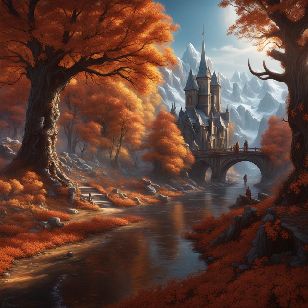 autumn giving way to winter, personified - AI Generated Artwork ...