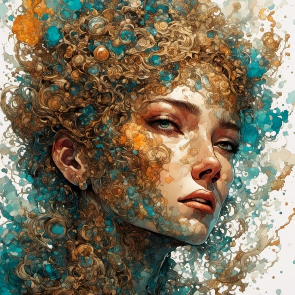 Hyperrealistic Splash Portrait - AI Generated Artwork - NightCafe Creator