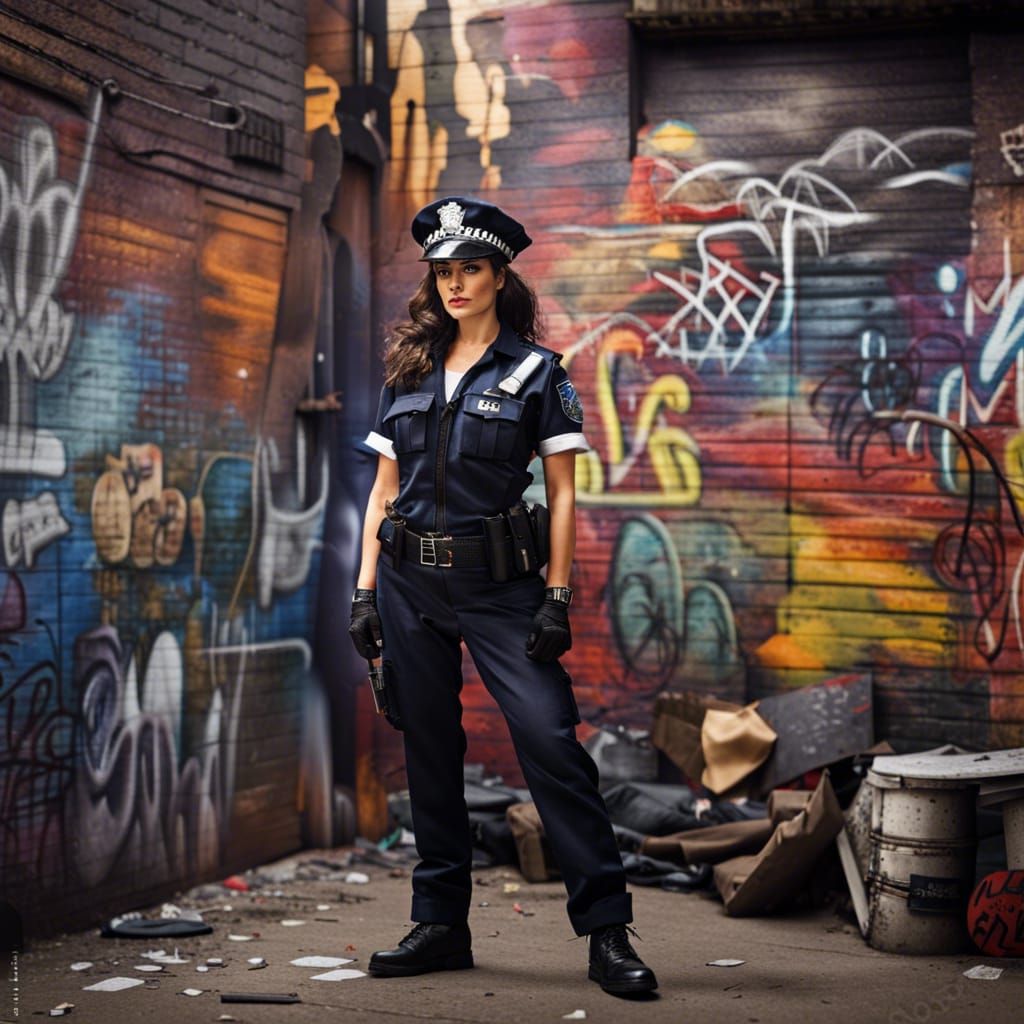 Female Police Officer III - AI Generated Artwork - NightCafe Creator