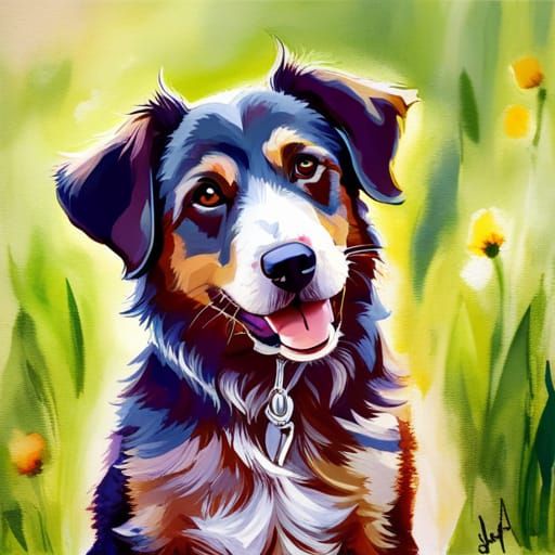 SDXL Friendly Mongrel Dog - AI Generated Artwork - NightCafe Creator