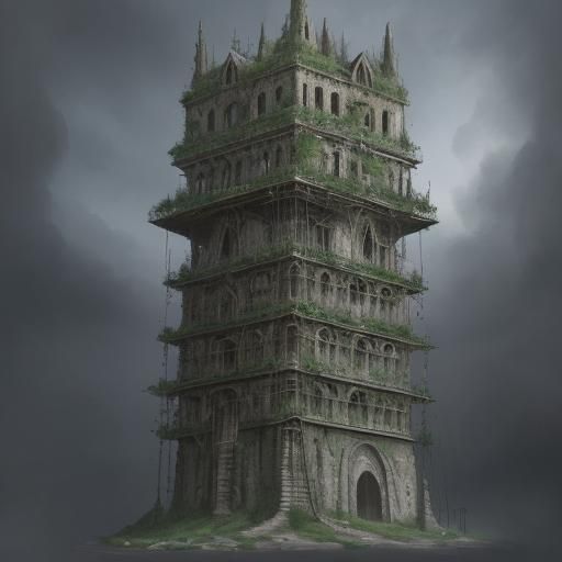 overgrown tower - AI Generated Artwork - NightCafe Creator