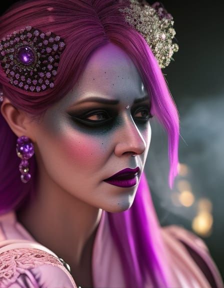 The Goth-Solar-Punk Model - AI Generated Artwork - NightCafe Creator