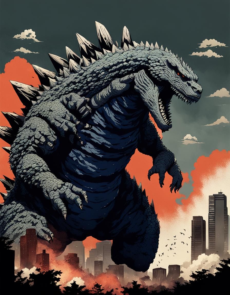 Godzilla - AI Generated Artwork - NightCafe Creator
