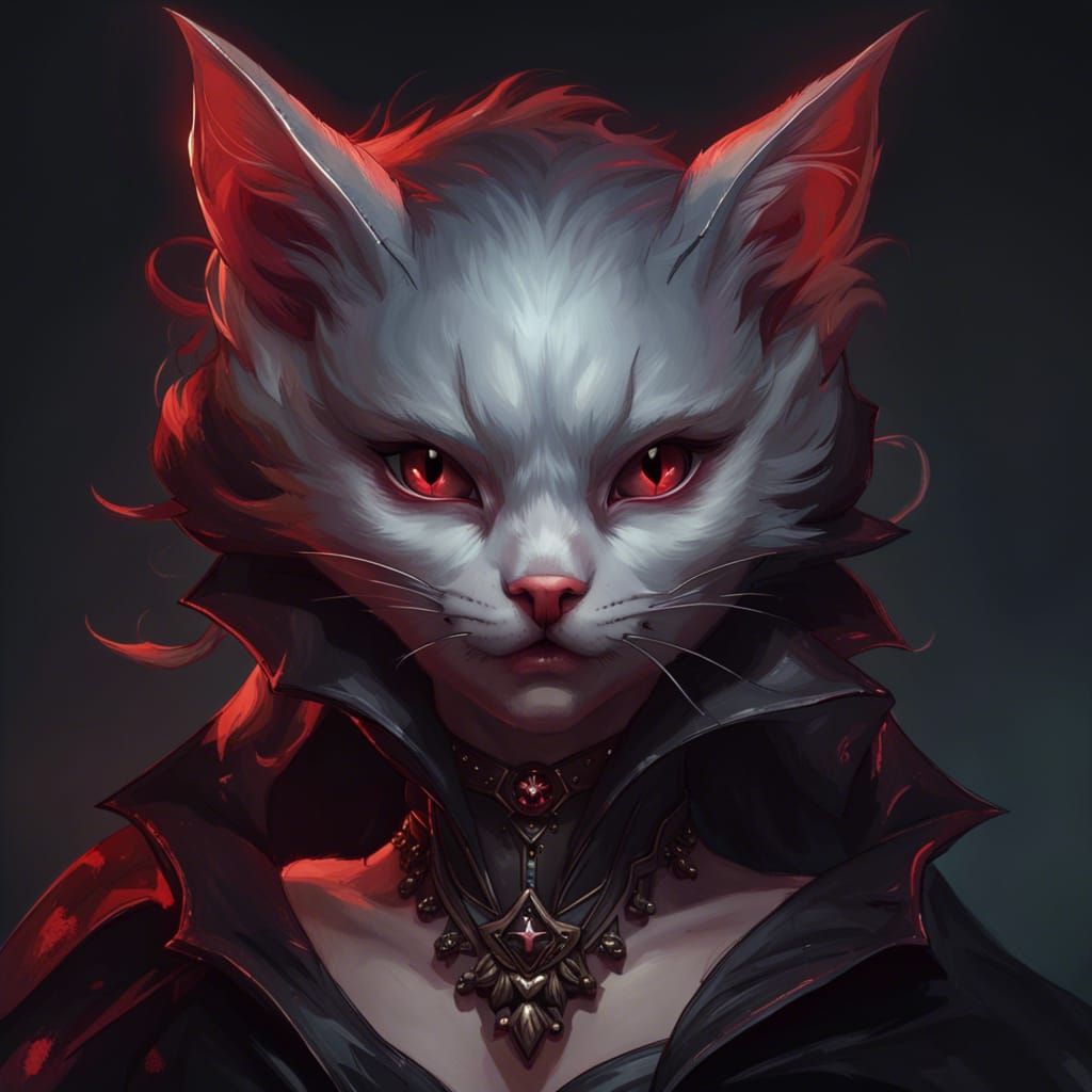 vamp kitty 2 - AI Generated Artwork - NightCafe Creator